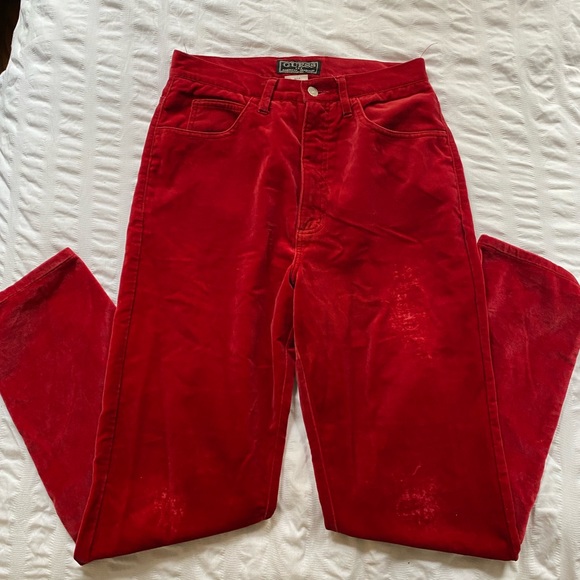 Guess | Pants & Jumpsuits | Red Velvet Vintage Guess Pants | Poshmark